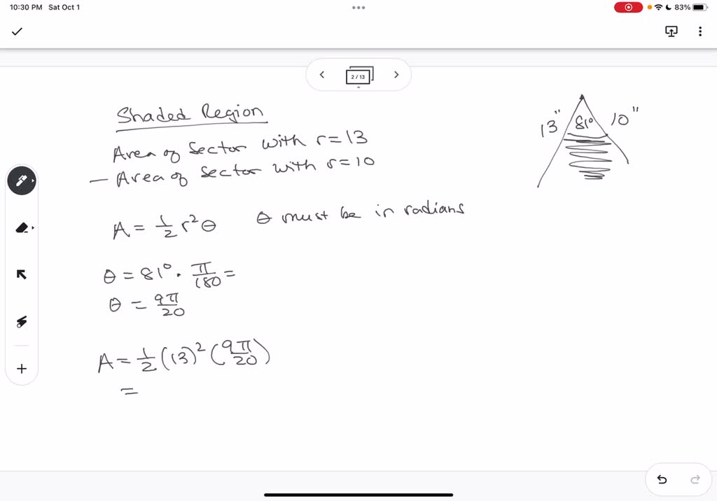 SOLVED: The total arm and blade of a windshield wiper is 13 in long and ...