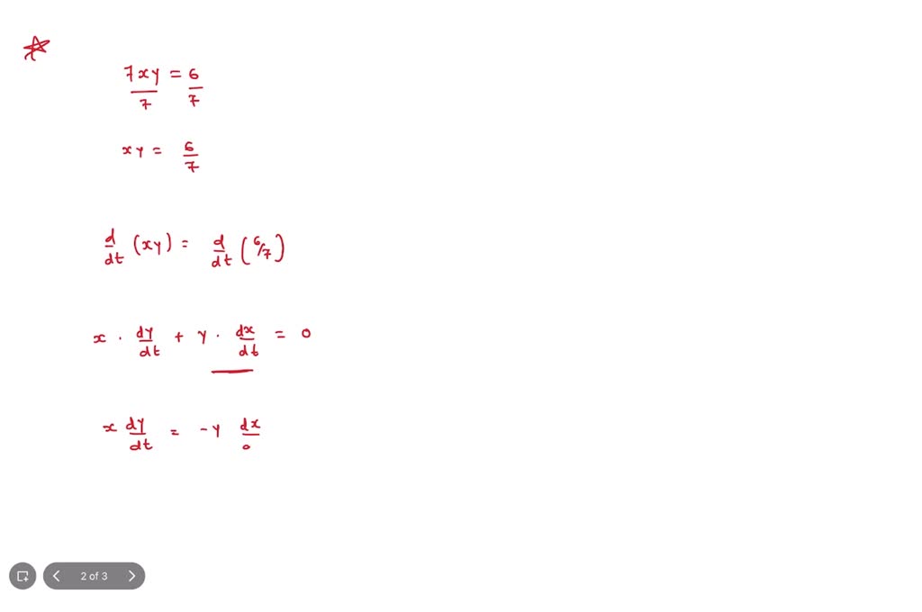 SOLVED: Assuming x and y are functions of a variable t, use implicit ...