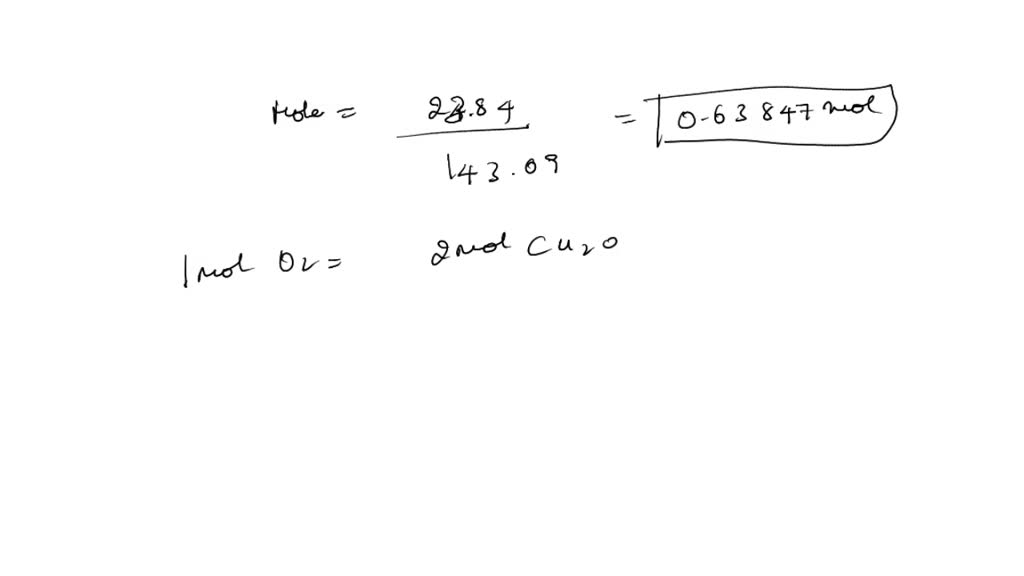 SOLVED: The oxidation of copper(I) oxide, Cu2O(s), to copper(II) oxide ...