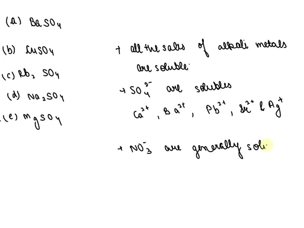 SOLVED: Based on the solubility rules, which one of the following ...