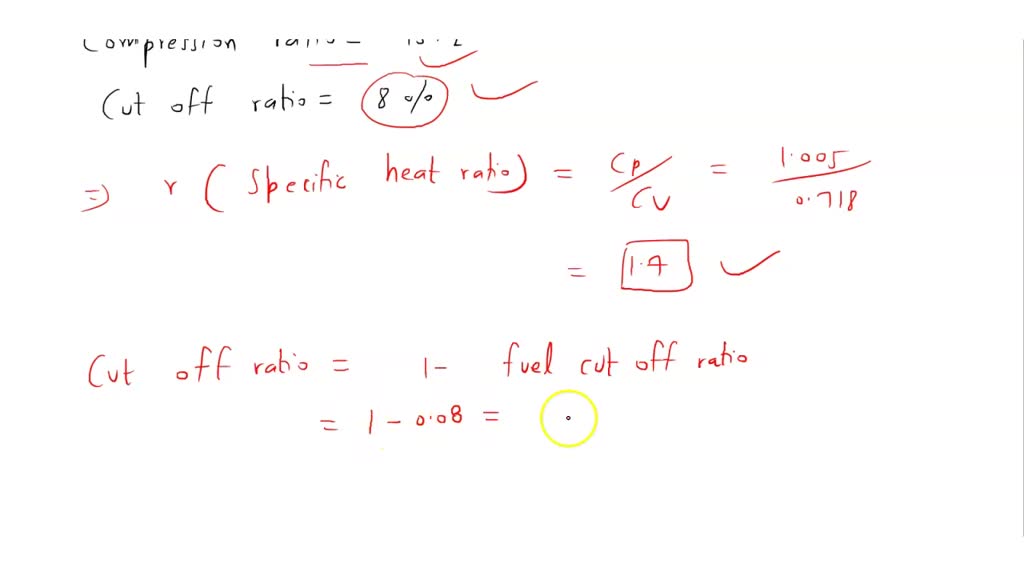 SOLVED: In a Diesel Engine, the compression ratio is 13:1 and fuel is ...