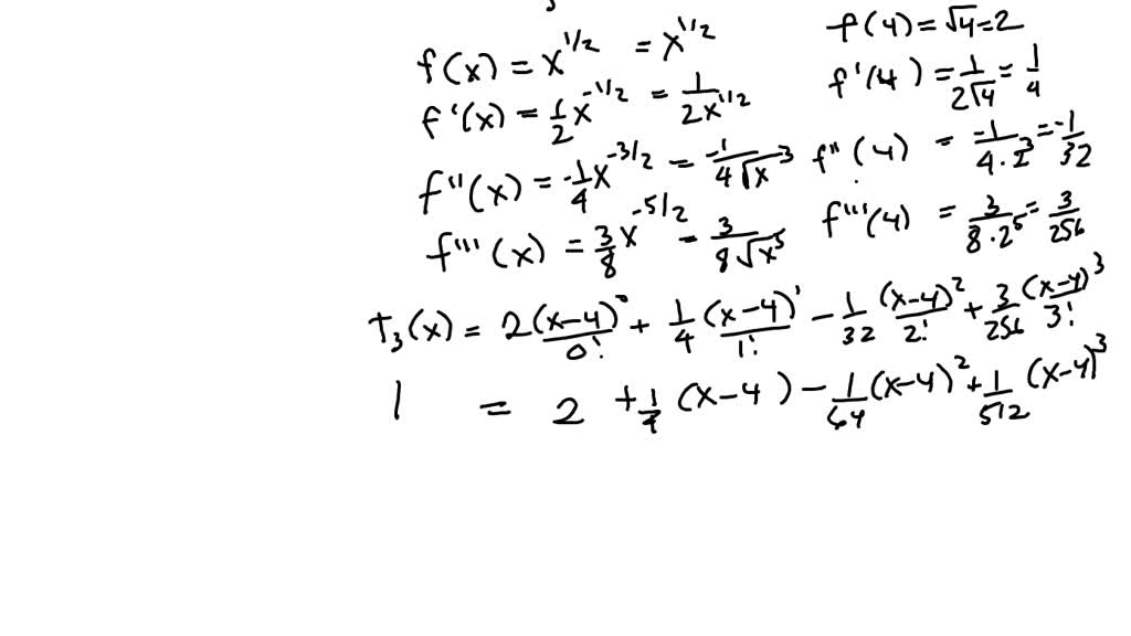 SOLVED: [2 marks] Using the Taylor Remainder Theorem, what is the f(x ...