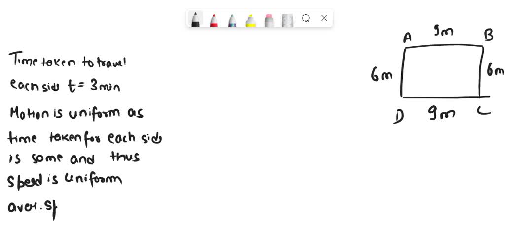 SOLVED: Starting from A, Somnath moves along a rectangular path ABCD as ...
