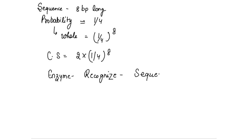 SOLVED: The restriction enzyme NotI recognizes the following sequence ...