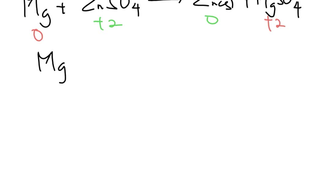 SOLVED: Calculate the standard reduction potential for Mg(s) + ZnSO4(aq ...