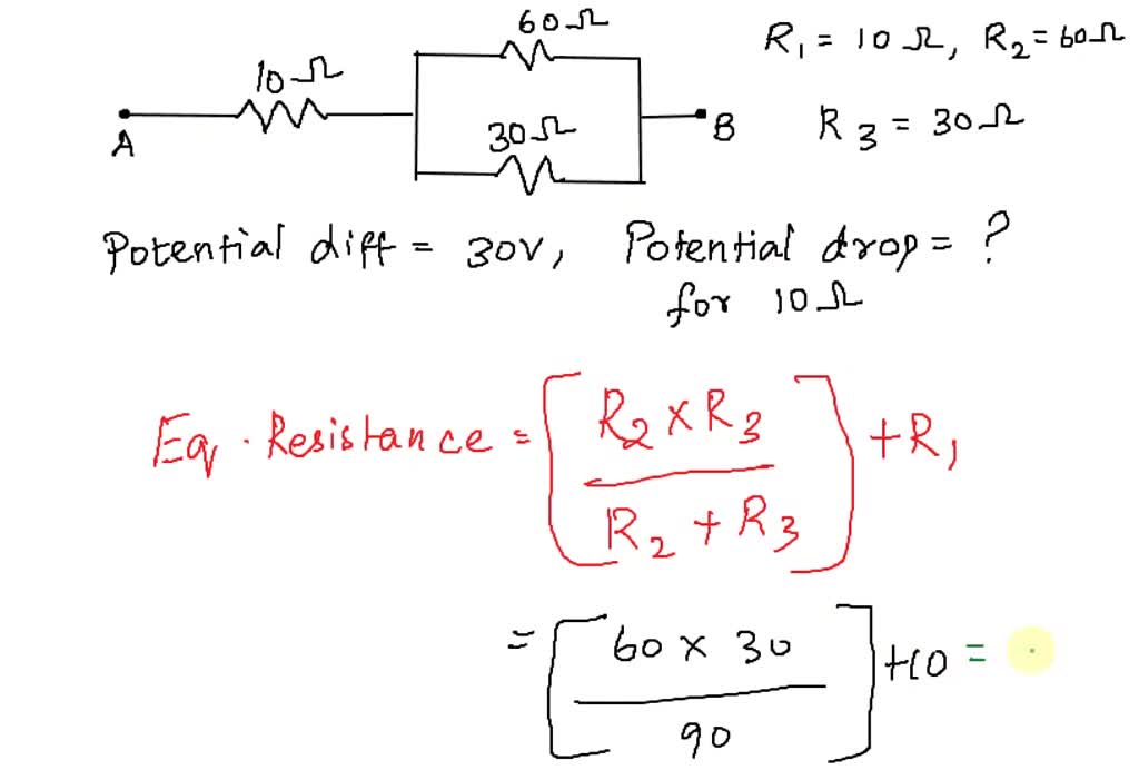 SOLVED: Three resistors are placed in a circuit as shown: The potential ...