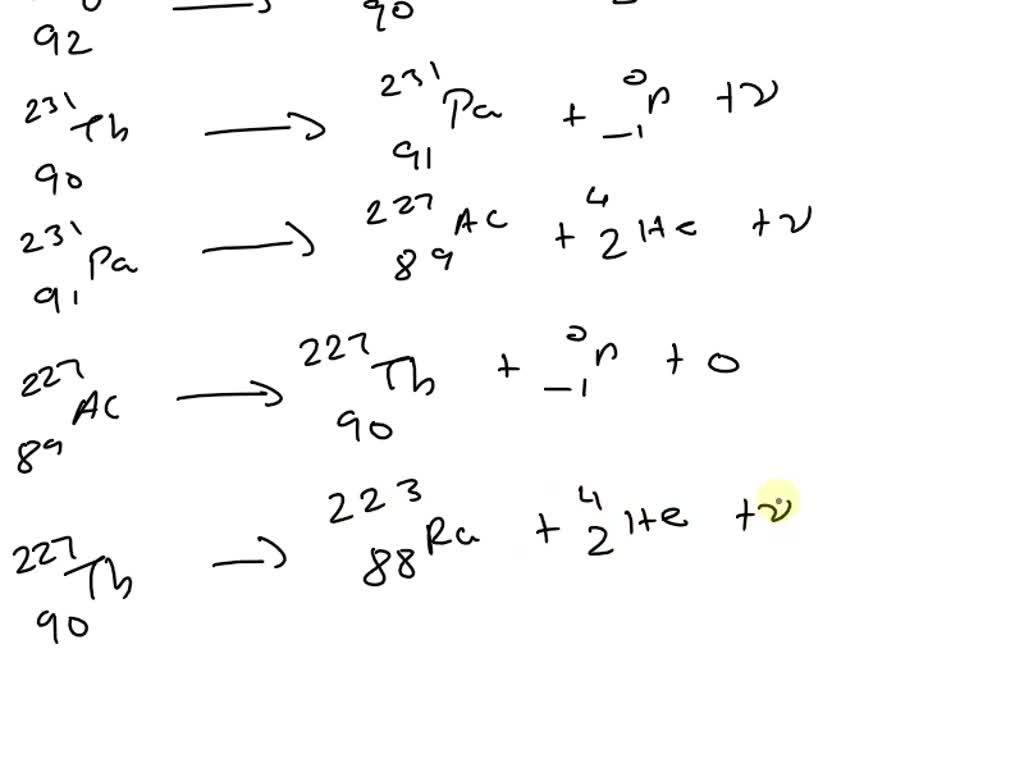 SOLVED: Write the nuclear equations for the following radioactive decay ...