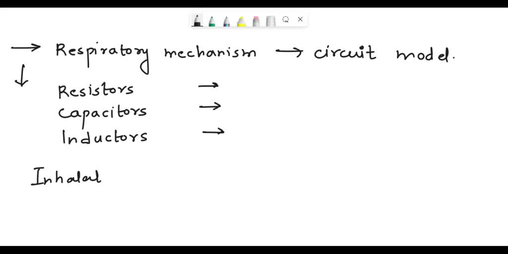 SOLVED: An equivalent circuit model for normal respiratory mechanics is ...