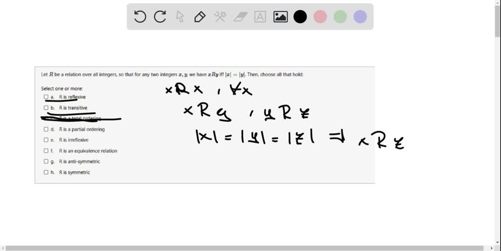 Solved Determine Whether The Relation R On The Set Of All Positive Integers Is Reflexive