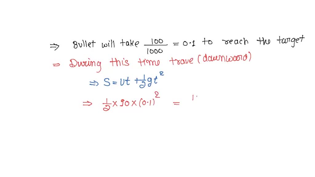 SOLVED: " A bullet is fired with a speed of in order to hit a target ...