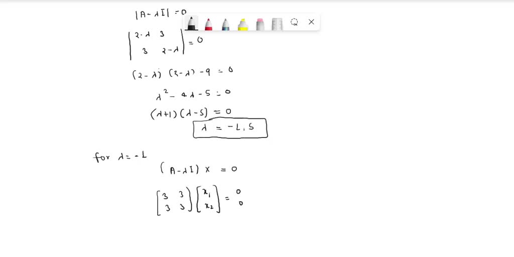SOLVED: 1 1 2] Q4 (30 pts).Let 3 3 9] a Find the characteristic equation for A.(Note: it should ...