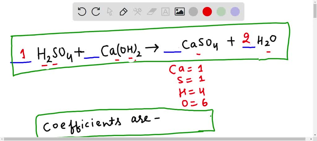 SOLVED: When the reaction shown is correctly balanced, the coefficients ...