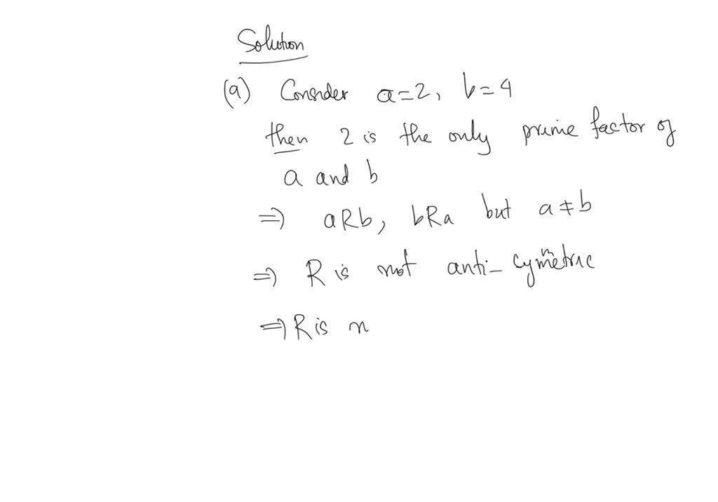Solved Define A Relation R On Z As Follows Arb If And Only If Every 0892