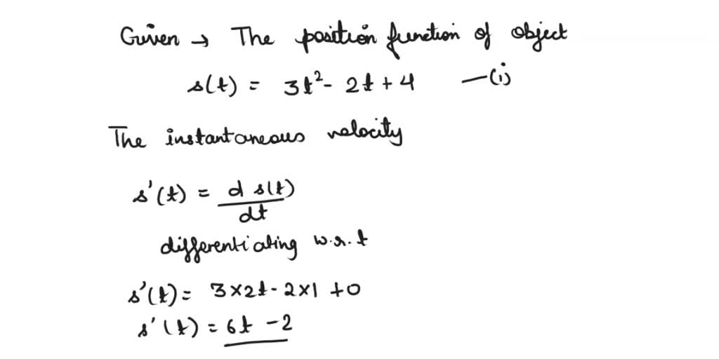 Suppose That An Object Moves Along A Coordinate Line So That Its