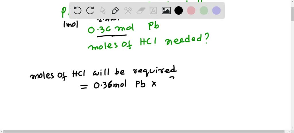 SOLVED: Lead will react with hydrochloric acid to produce lead(II) chloride and hydrogen. How ...