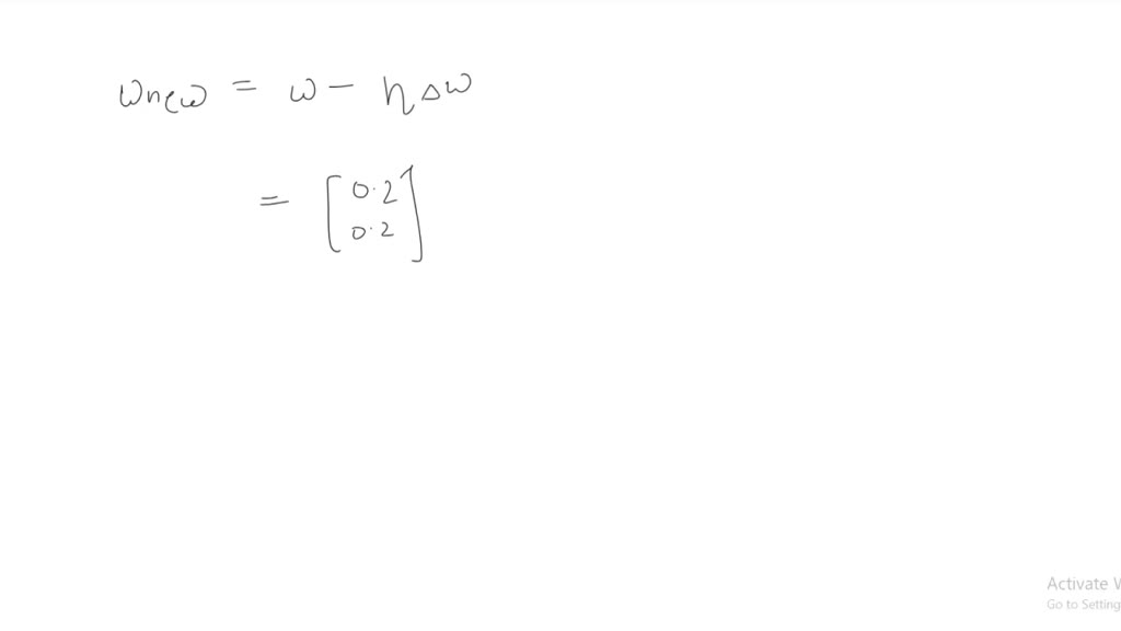 SOLVED: in the neural network above, given the initial weights, the biases, and traiing inputs ...