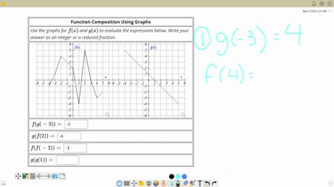[GET ANSWER] function composition using graphs use the graphs for fz and gz to evaluate the ...