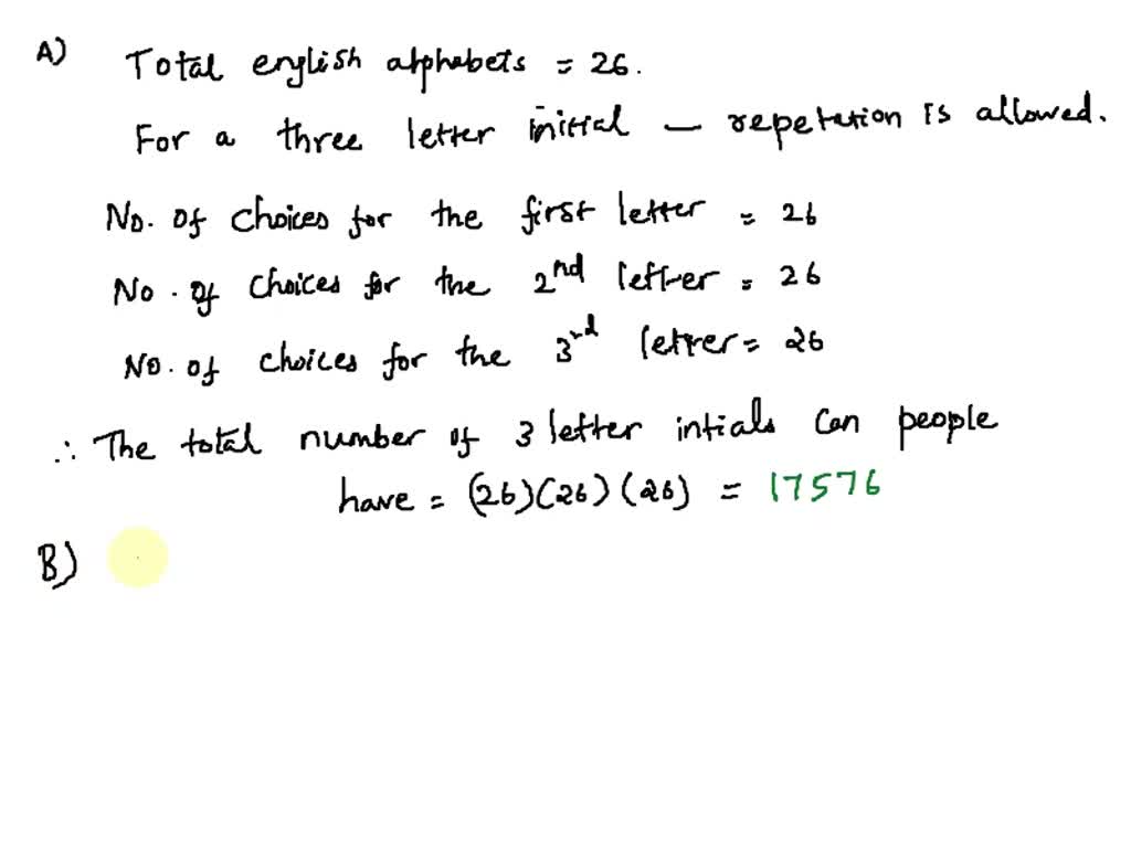 SOLVED: Discrete mathematics How many different series of 333 letters ...