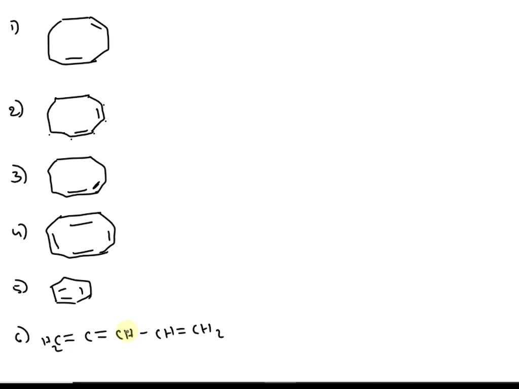 Classify the following dienes and polyenes as isolated, conjugated ...