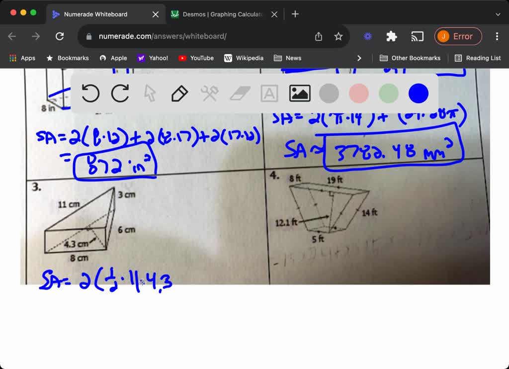 SOLVED Unit 11 Volume Surface Area Homework 5 Surface Area Of Prisms