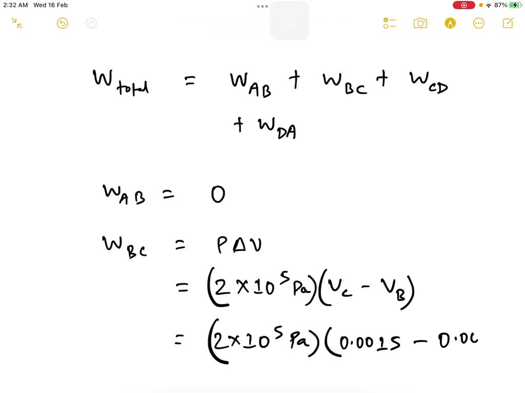 SOLVED: A gas undergoes a series of pressure and volume changes as ...