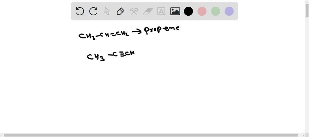 SOLVED: Compare the condensed structural formulas of propene and propyne.