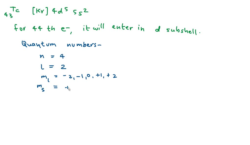 SOLVED: The number of orbital electrons in the atoms of Tc and Se are ...