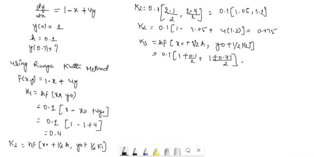 SOLVED: NOTE: The fourth-order Runge-Kutta method (also known as the RK-4) is one of the ...