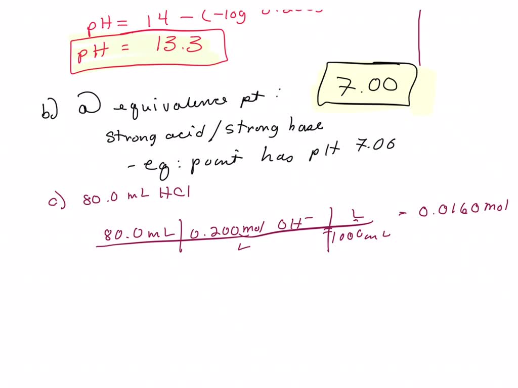 Consider the titration of 90.0 mL of .141 M Ba(OH)2 by .564 M HCl. Calculate the pH of the ...