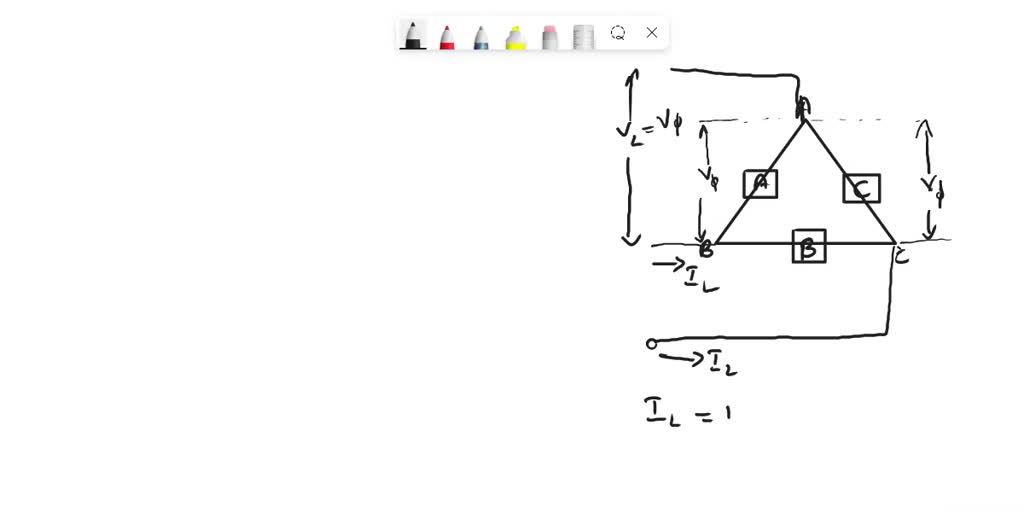 SOLVED: 18. A balanced delta connected load draws 10 a line current and ...