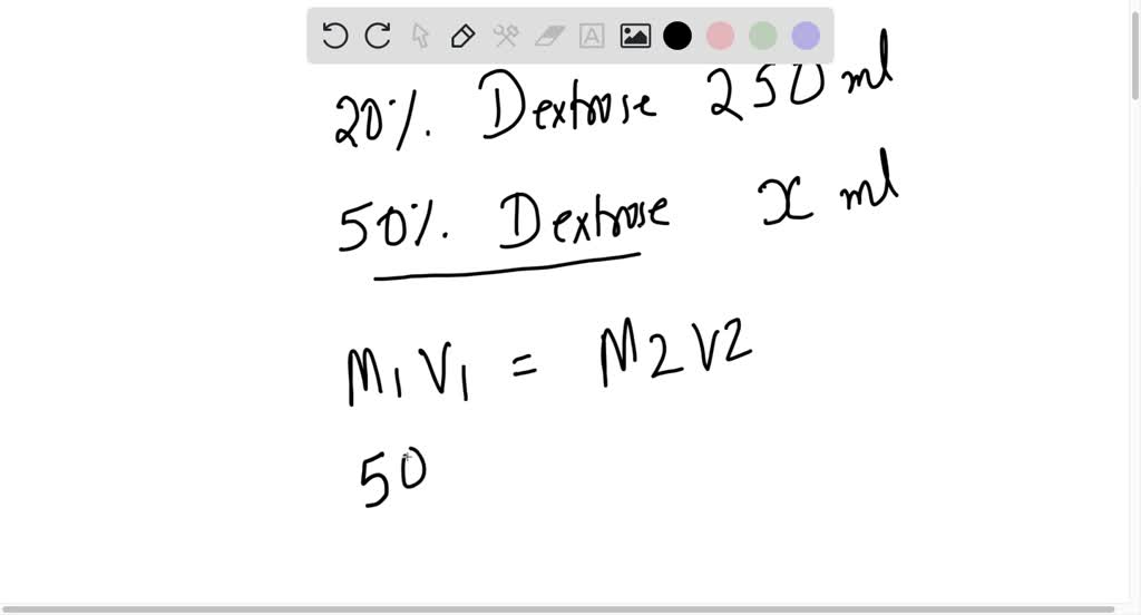 The doctor orders 20% Dextrose 250ml: How much 50% Dextrose will be ...