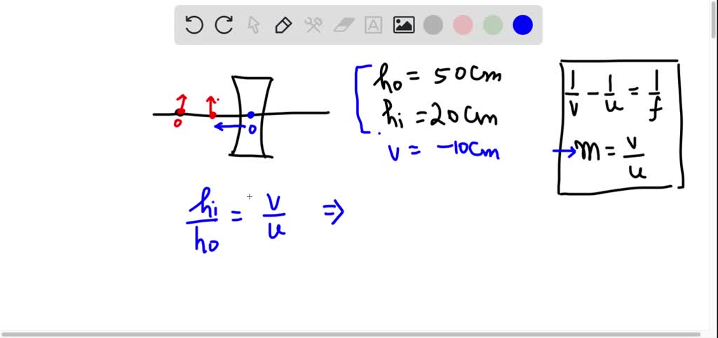 SOLVED: An object 50cm tall is placed on the principal axis of concave ...