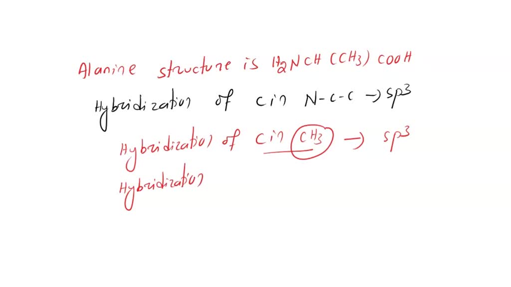 SOLVED: The structure of the amino acid, alanine, is shown below ...