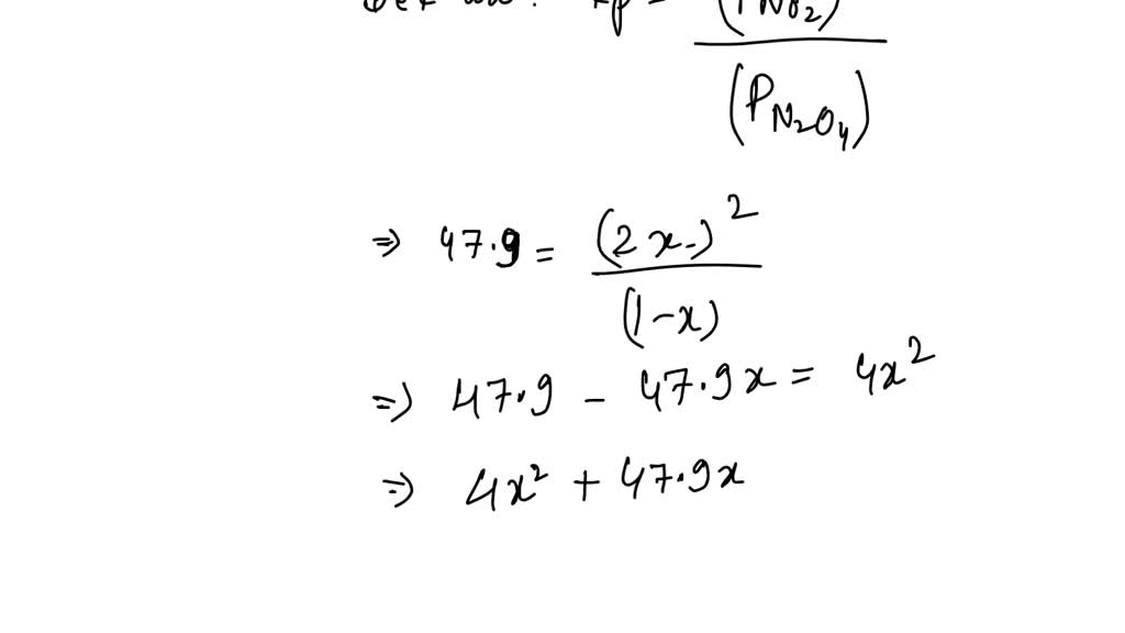 Consider the decomposition of N2O4(g) into NO2(g). N2O4(g) ⇌ 2 NO2(g ...