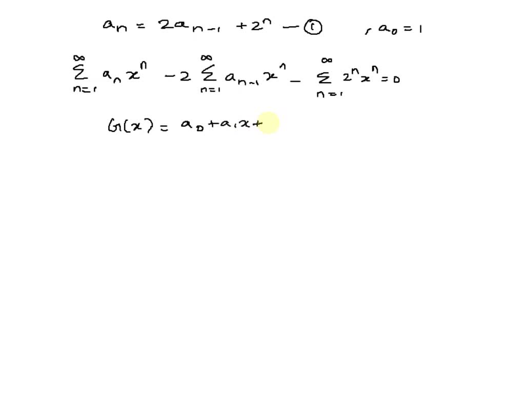 SOLVED: 5. Suppose we have two sequences fn, hn that are connected by the equations 6-C6+z Zk)hk ...