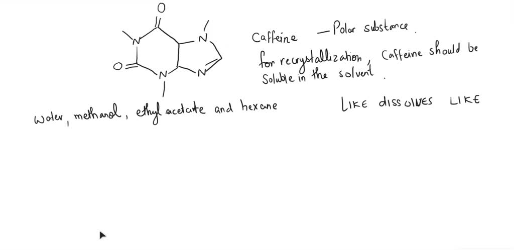 SOLVED: Part 2: Solubility test of Caffeine (1 pt for each solvent type ...