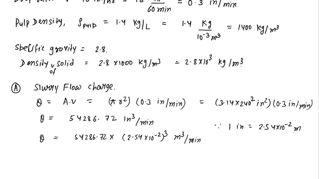 SOLVED: The slurry level in a 20-ft radius tank drops 18 inches per ...