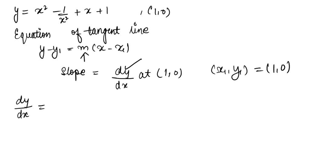 SOLVED: Find an equation of the tangent line to the given curve at the ...