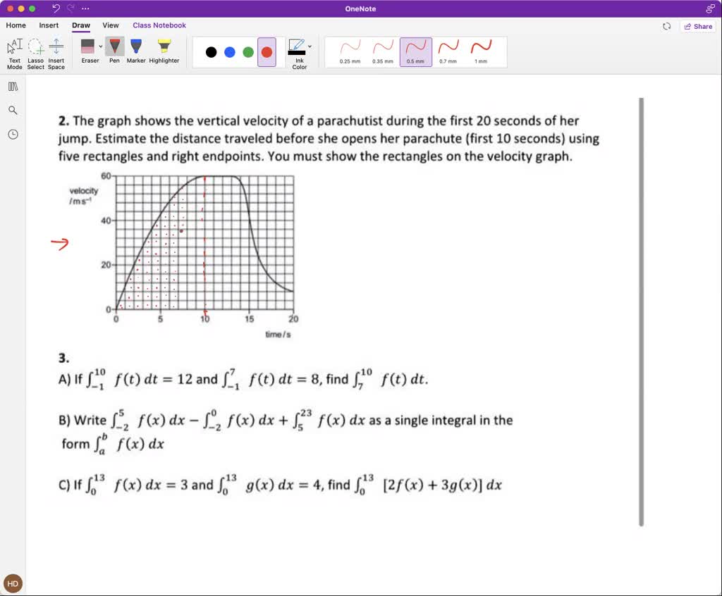 SOLVED: The graph shows the vertical velocity of a parachutist during ...