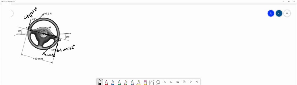During a steady right turn, a person exerts the forces shown on the ...