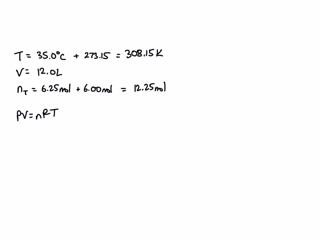 At 55.0 °C, a 16.0 L vessel is filled with 8.25 moles of Gas A and 8.00 ...
