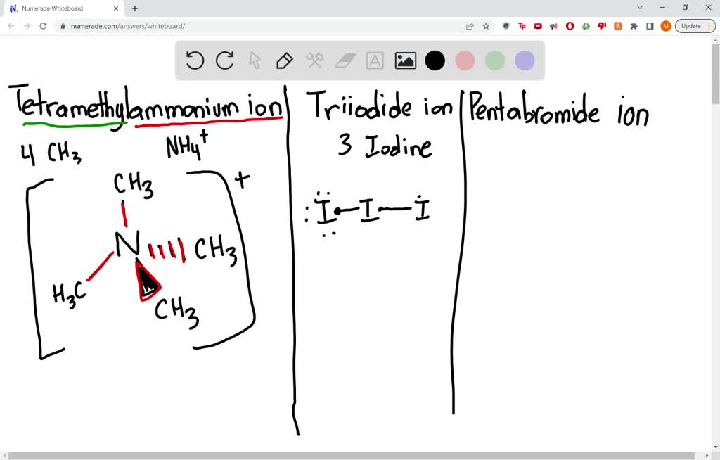 SOLVED: 'Make Lewis drawings for the tetramethylammonium ion and the ...