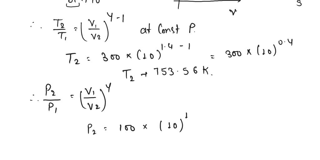 SOLVED: A four-stroke gasoline engine with a compression ratio of 10 is ...