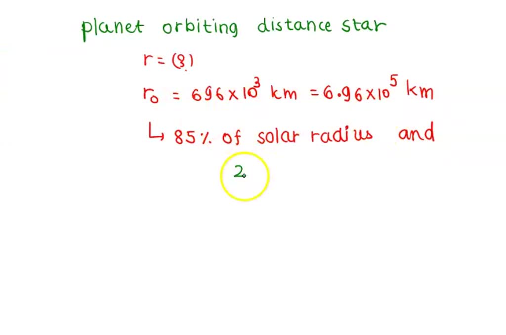 SOLVED: A planet, orbiting a distant star, has been detected by both ...