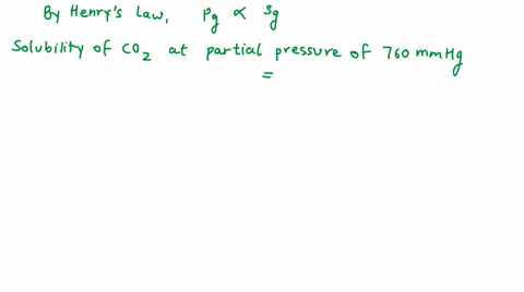 The solubility of carbon dioxide is 145 gl at 100 kpa and...