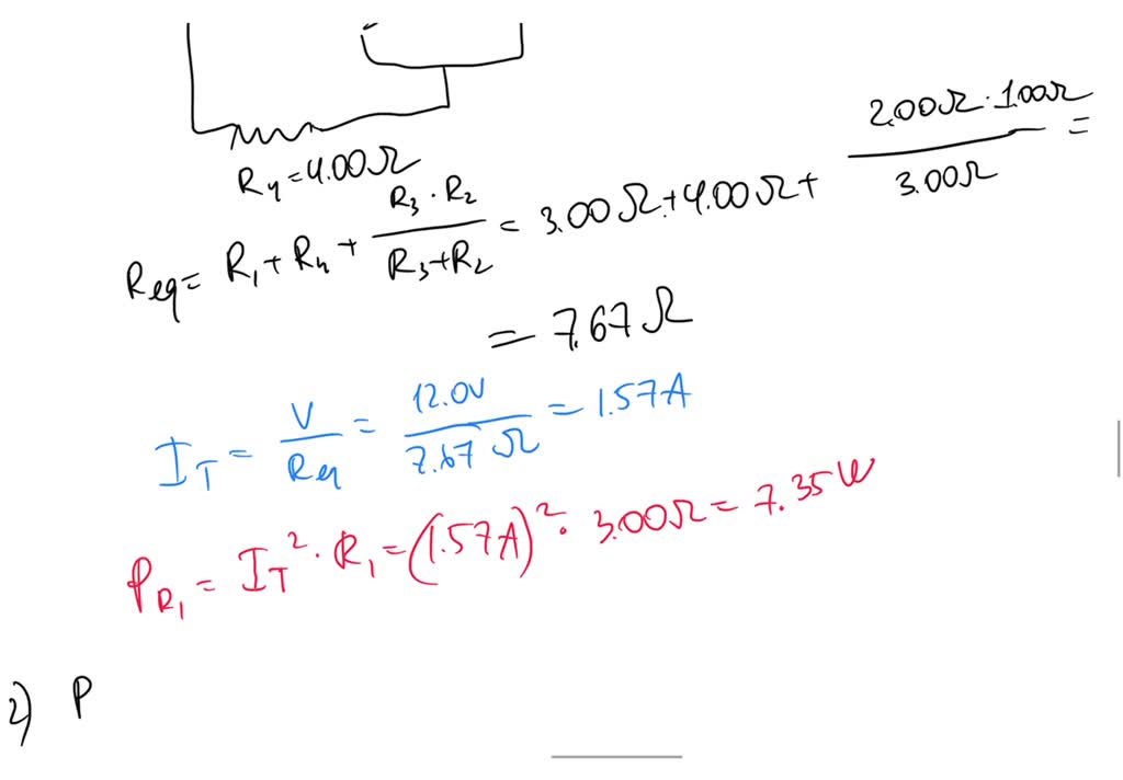 SOLVED: Calculate the power delivered to each resistor in the circuit shown in the figure below ...