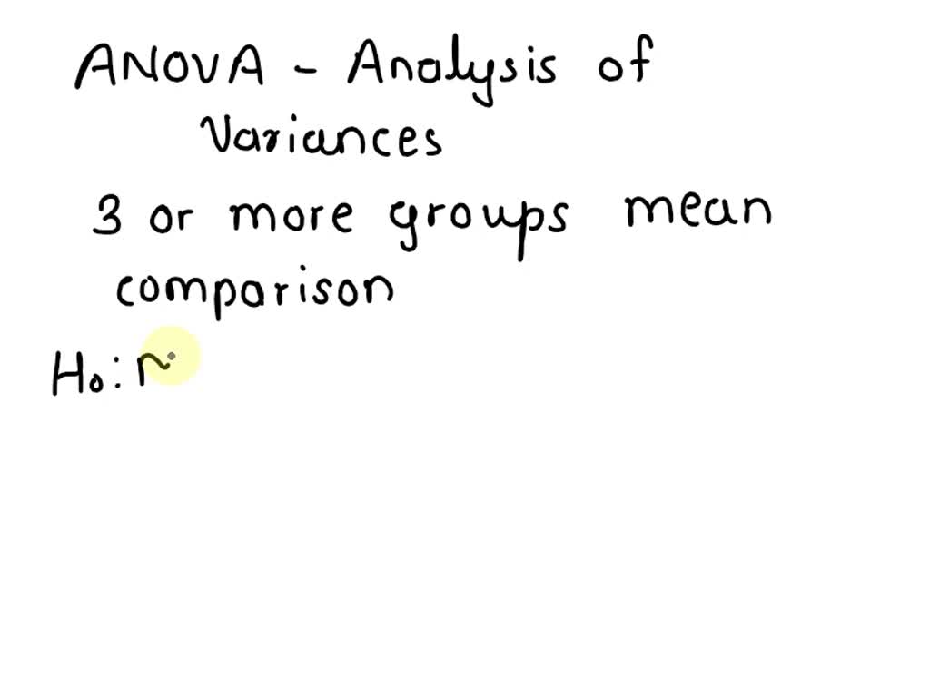 SOLVED: When do you use an analysis of variance? What is the difference between a one-factor ...