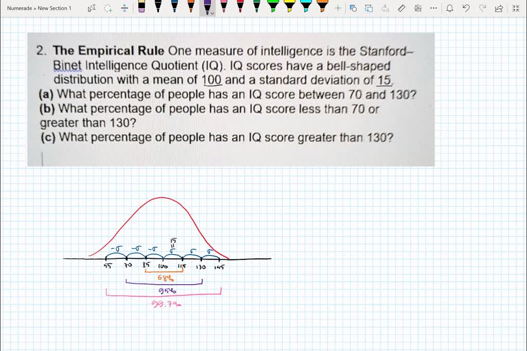 SOLVED: 29. The Empirical Rule The Stanford-Binet Intelligence Quotient ...