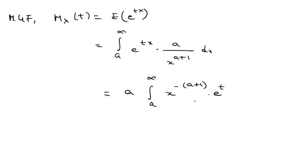 SOLVED: Derive the mean, variance, moment generating function, and ...