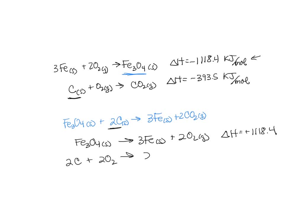 SOLVED: Consider these reactions and their standard enthalpy changes of ...